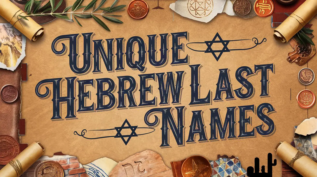 200 Unique Hebrew Last Names Rich History And Meanings