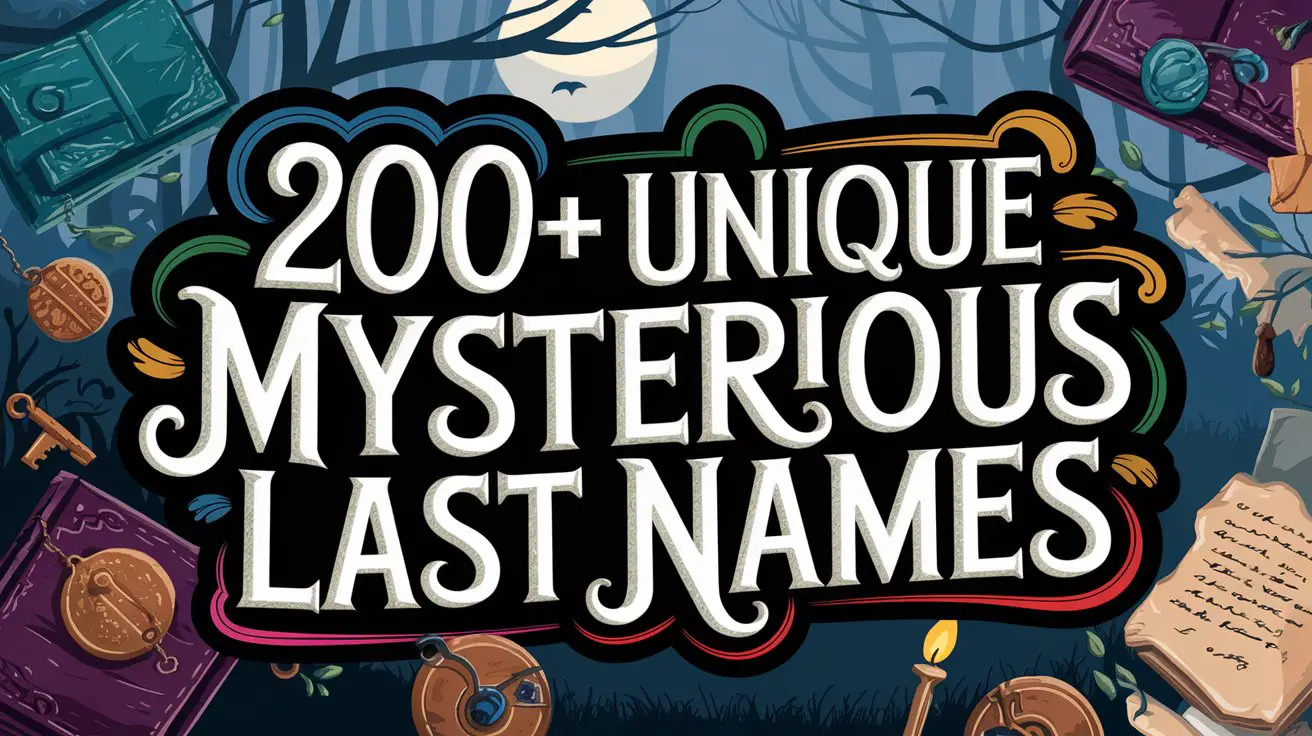 200+ Unique Mysterious Last Names (Gothic, Supernatural & Noir Surnames)